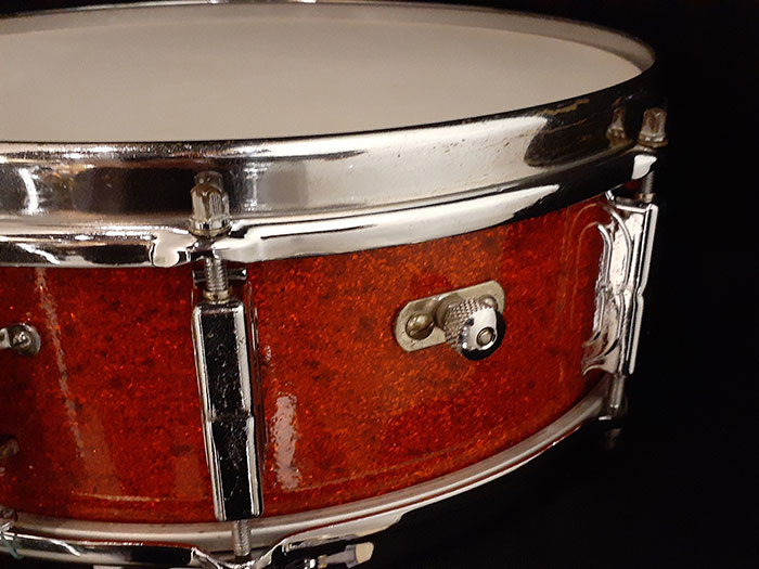 【Vintage】59'-65' Shelly Manne Model Sparkling Red 14"×4,5": ドラム/パーカッション ...